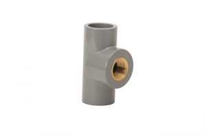 TEE 90 DEG (SLIP X FPT) WITH BRASS INSERT - Aplaco